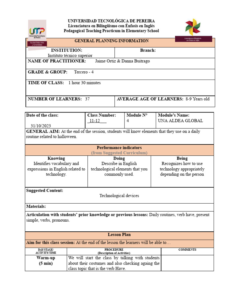 Lesson Plan 11 | PDF