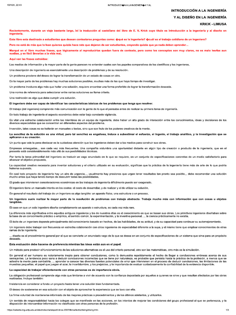 Introducci N A La Ingenier A y Al | PDF
