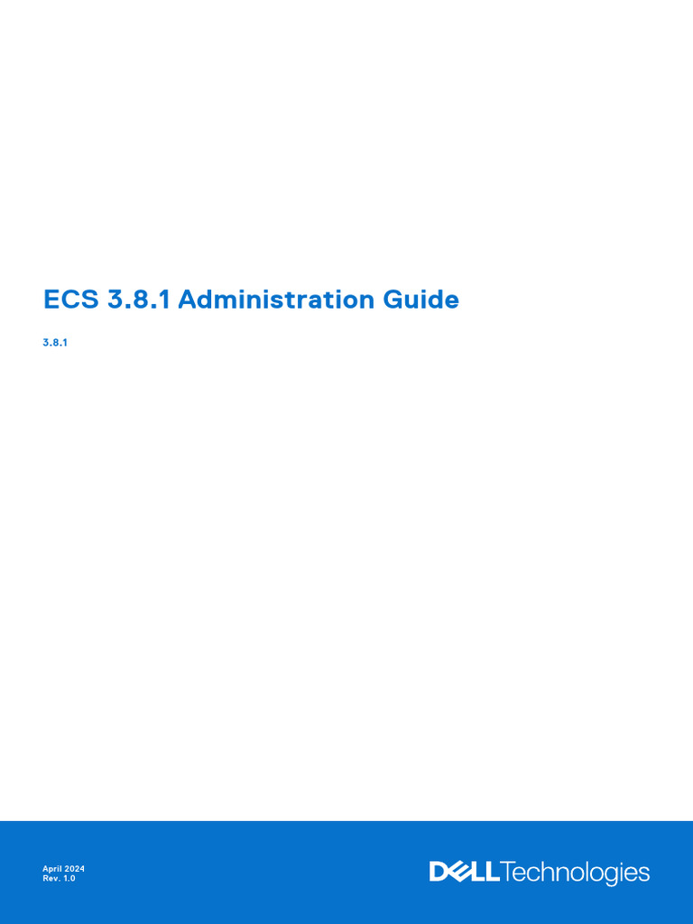 Ecs 381 Admin Guide | PDF