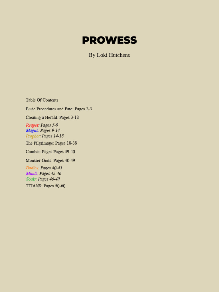 Prowess | PDF