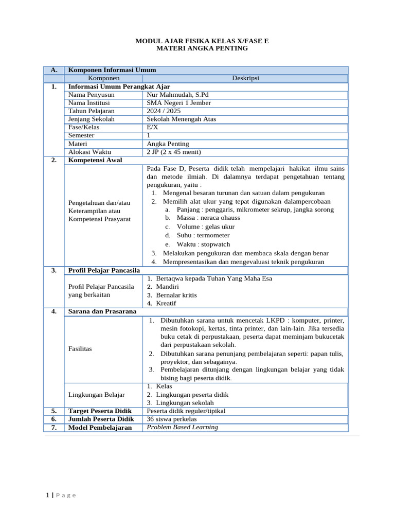 Modul PMM ANgka Penting | PDF