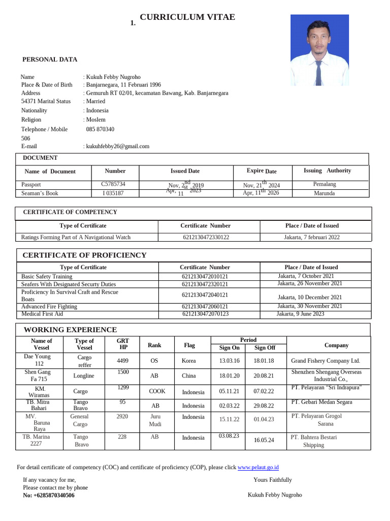 New Cv. Kukuh Febby Nugroho | PDF