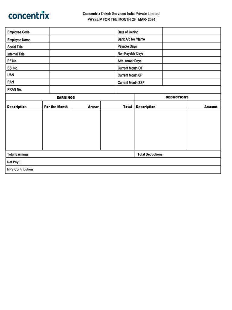 April Salary Slip | PDF | Business | Taxes