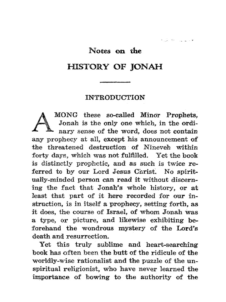 History of Jonah | PDF