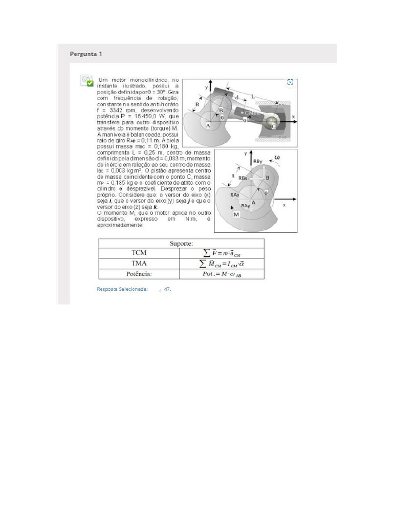 DINAMICA DOS SISTEMAS D92C_15302_R_20241 - QUESTIONÁRIO 1 | PDF