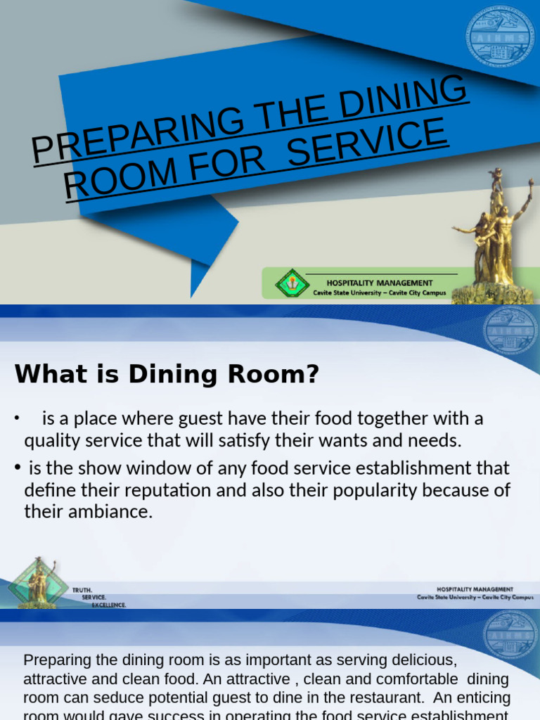 6th Preparing The Dining Room | PDF