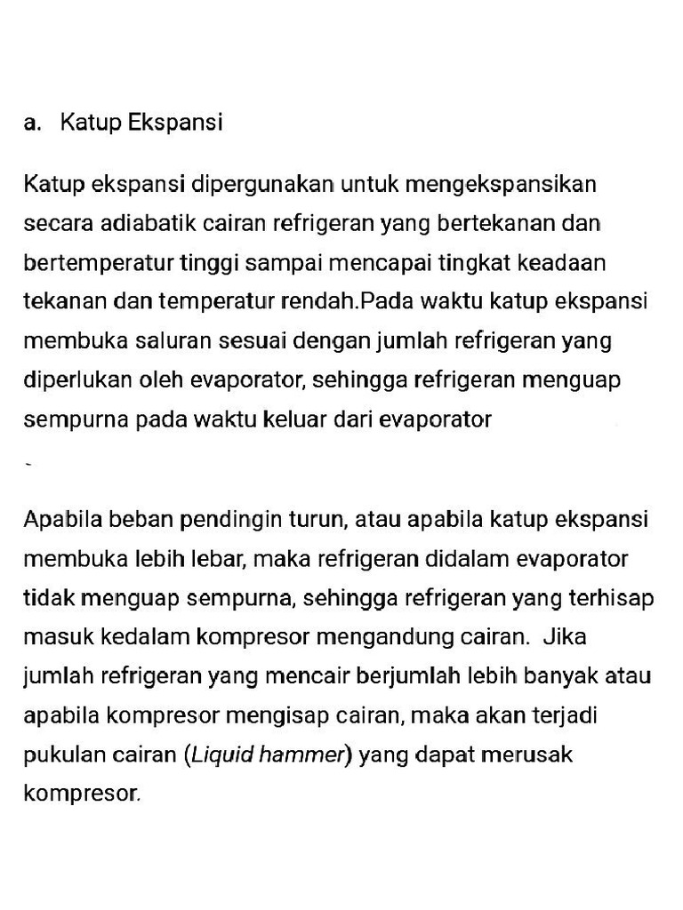 Katup Ekspansi Lengkap | PDF