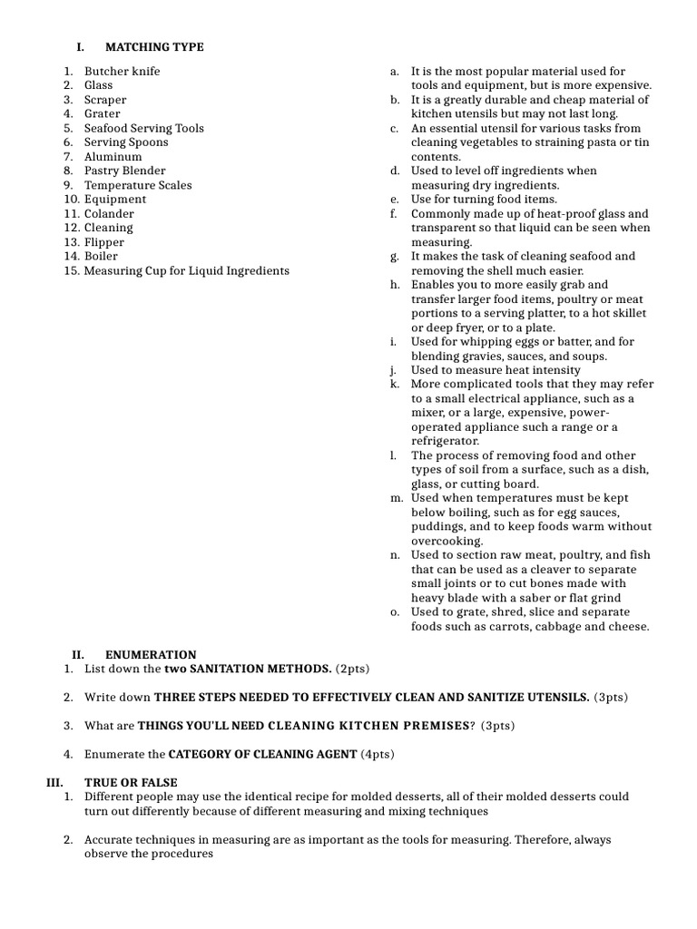 4th Quarterly Exam Tle 8 | PDF