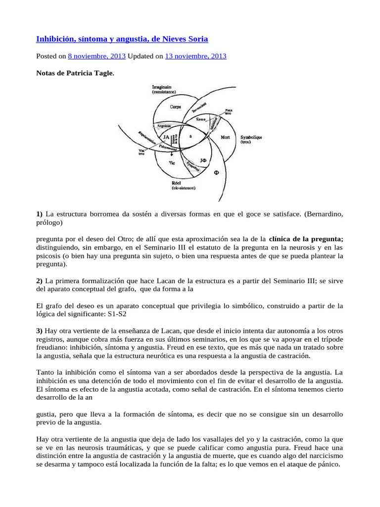 Inhibición ST y Angustia | PDF
