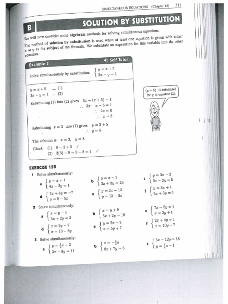 Substitution Method - Worksheet | PDF