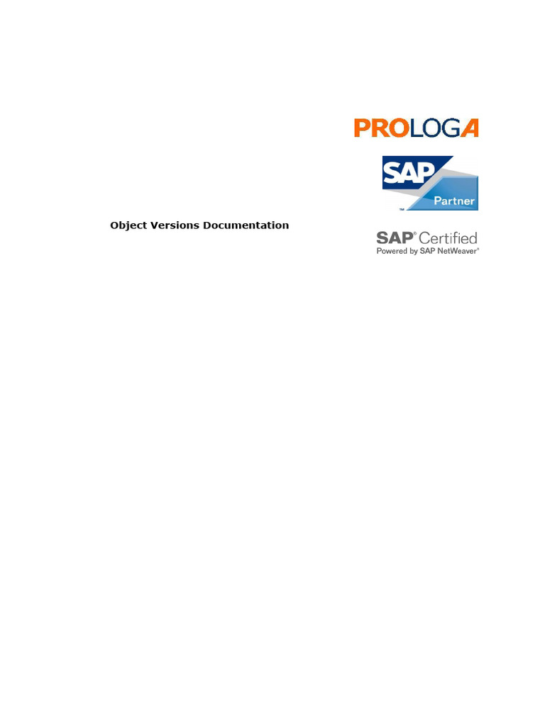 Object Versions Documentation | PDF