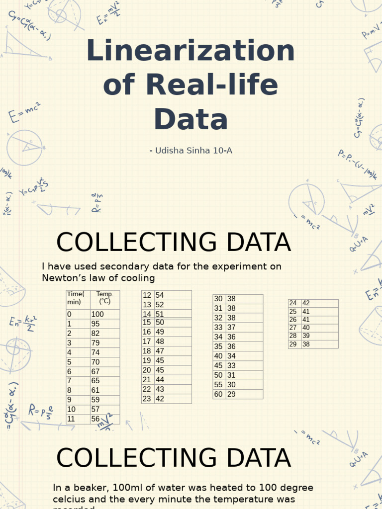 Math Aa1 - Linearization of Real-Life Data | PDF