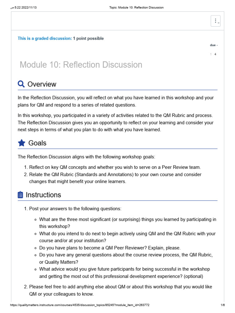 Topic - Module 10 - Reflection Discussion | PDF Topic - Module 10 - Reflection Discussion | PDF