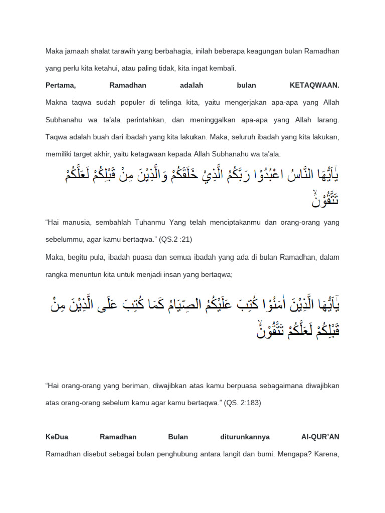 Kultum Subuh | PDF
