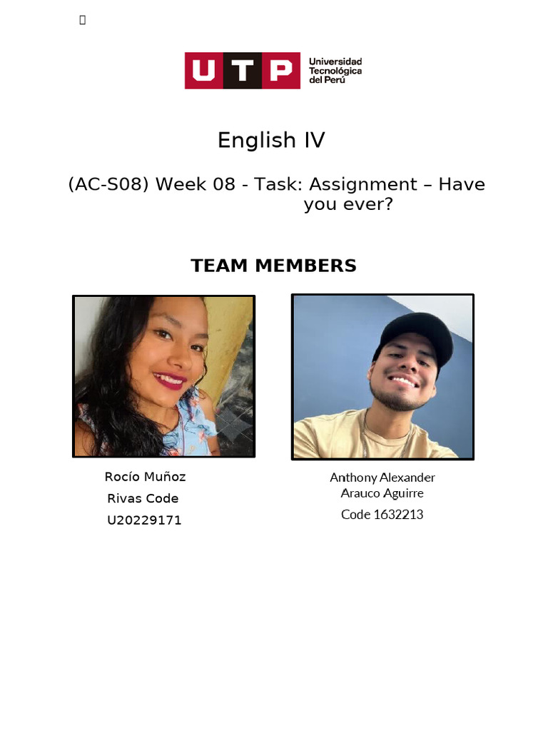 (AC-S08) Week 08 - Task Assignment - Have You Ever (PA) | PDF