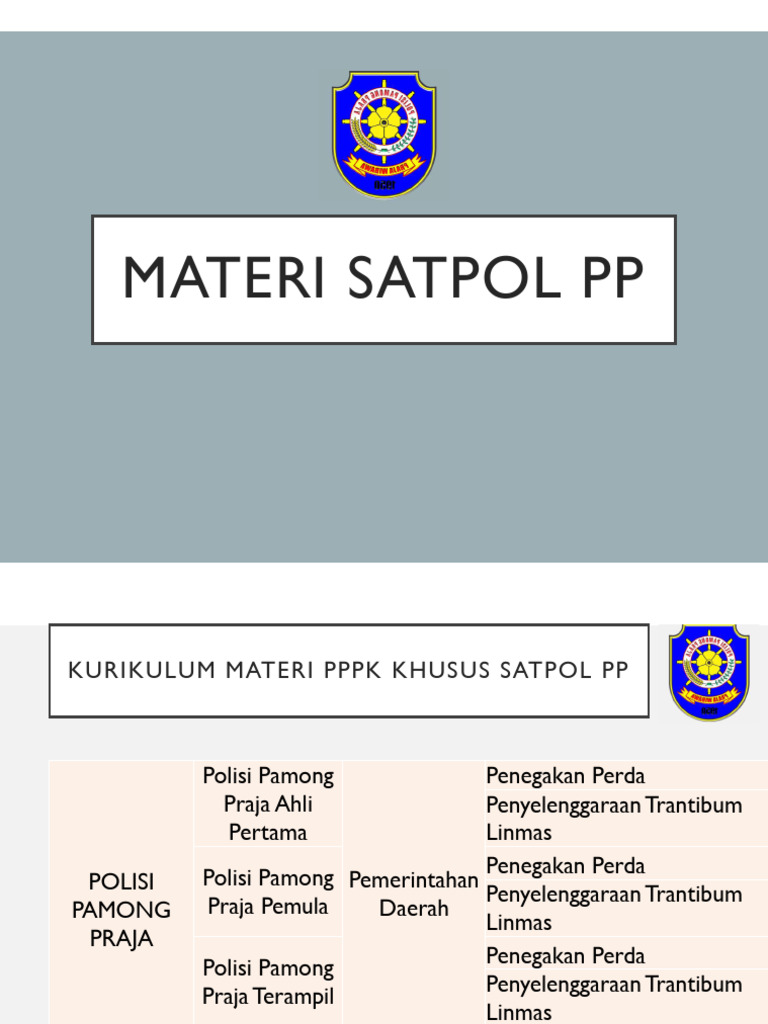 Materi Satpol PP | PDF