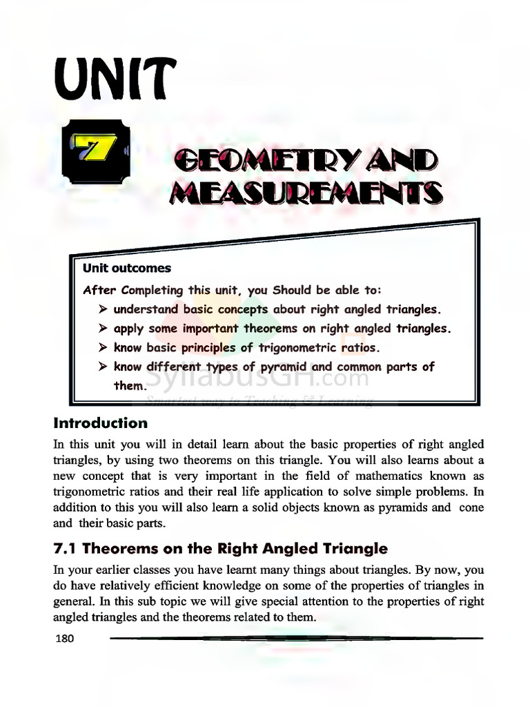0.7 Geometry & Measurement | PDF