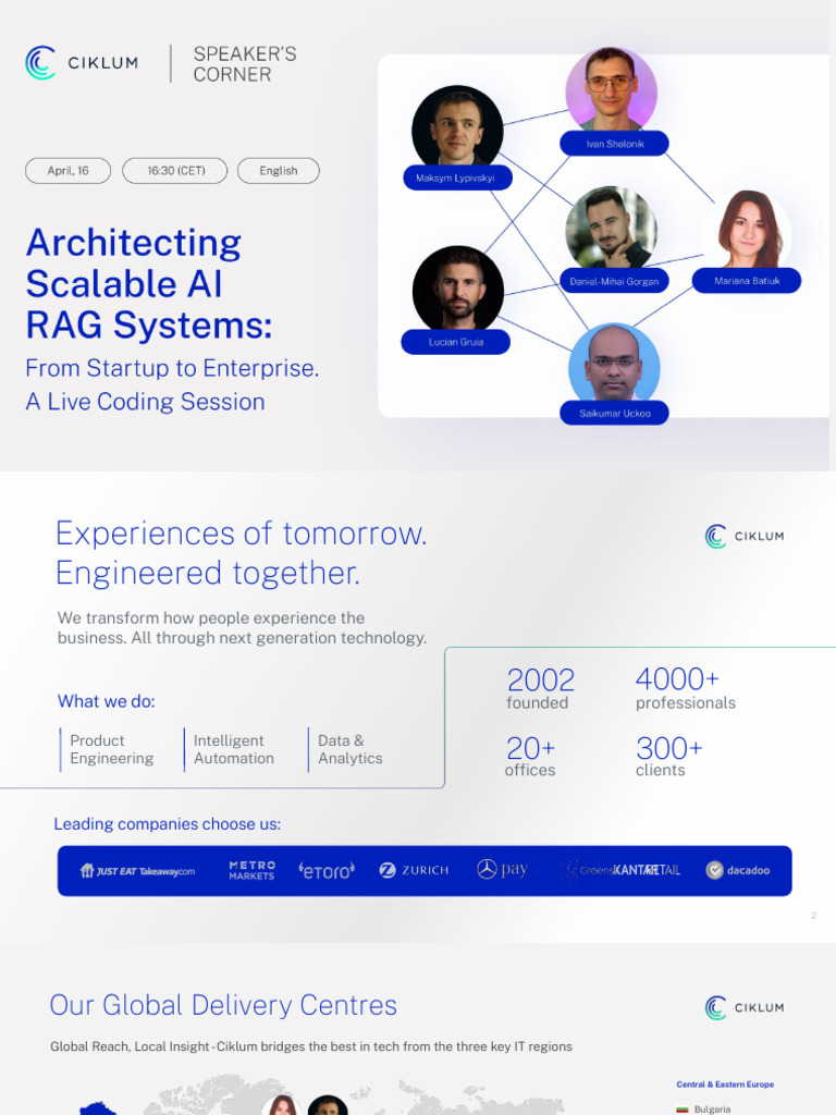 Architecting Scalable AI RAG Systems | PDF