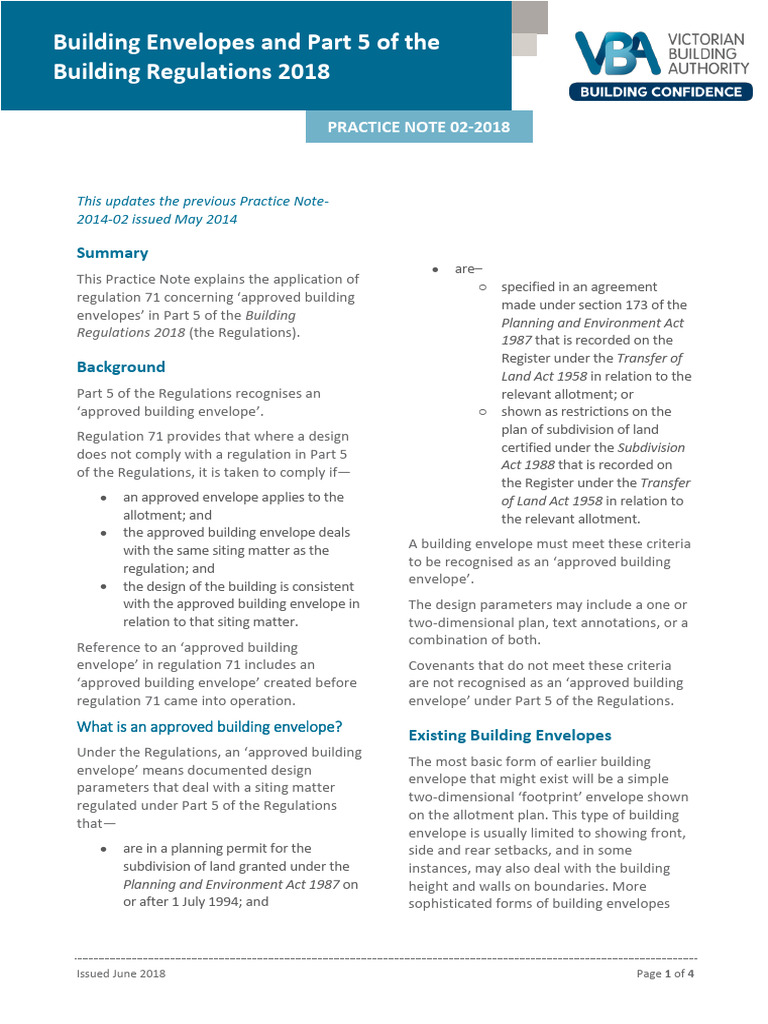 PN 02 2018 Building Envelopes and Part 5 of The Building Regulations | PDF