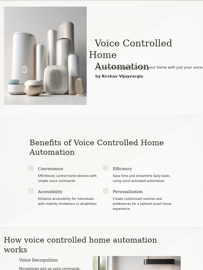 Voice Controlled Home Automation | PDF | Home Automation | Human ...