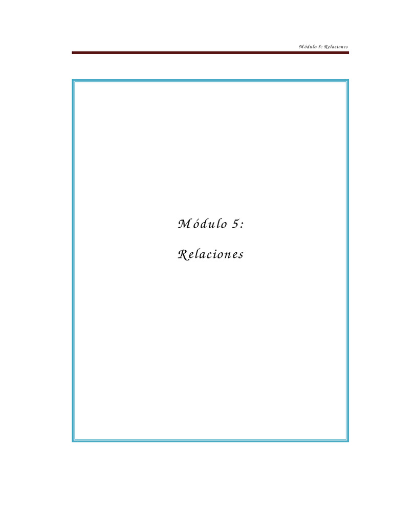 Mod1. Relaciones - 2 - MD | PDF