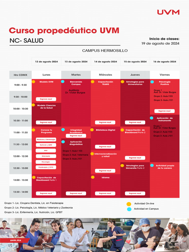 Invitación Curso Propedéutico UVM CS | PDF