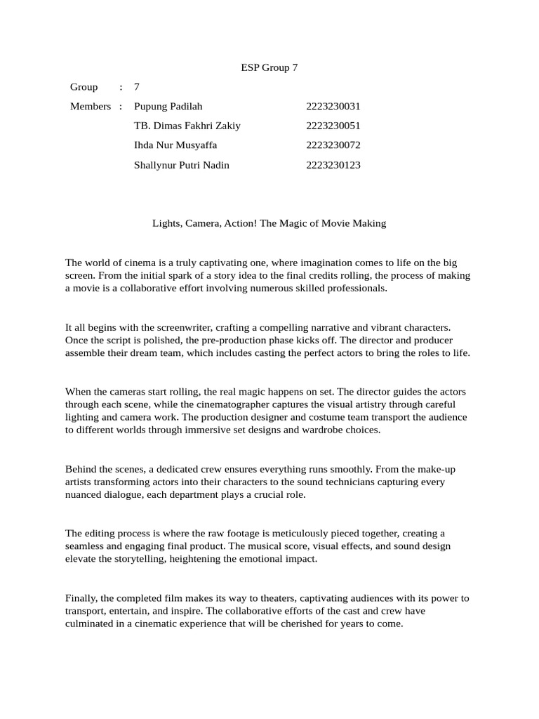 ESP Group 7 - New | PDF