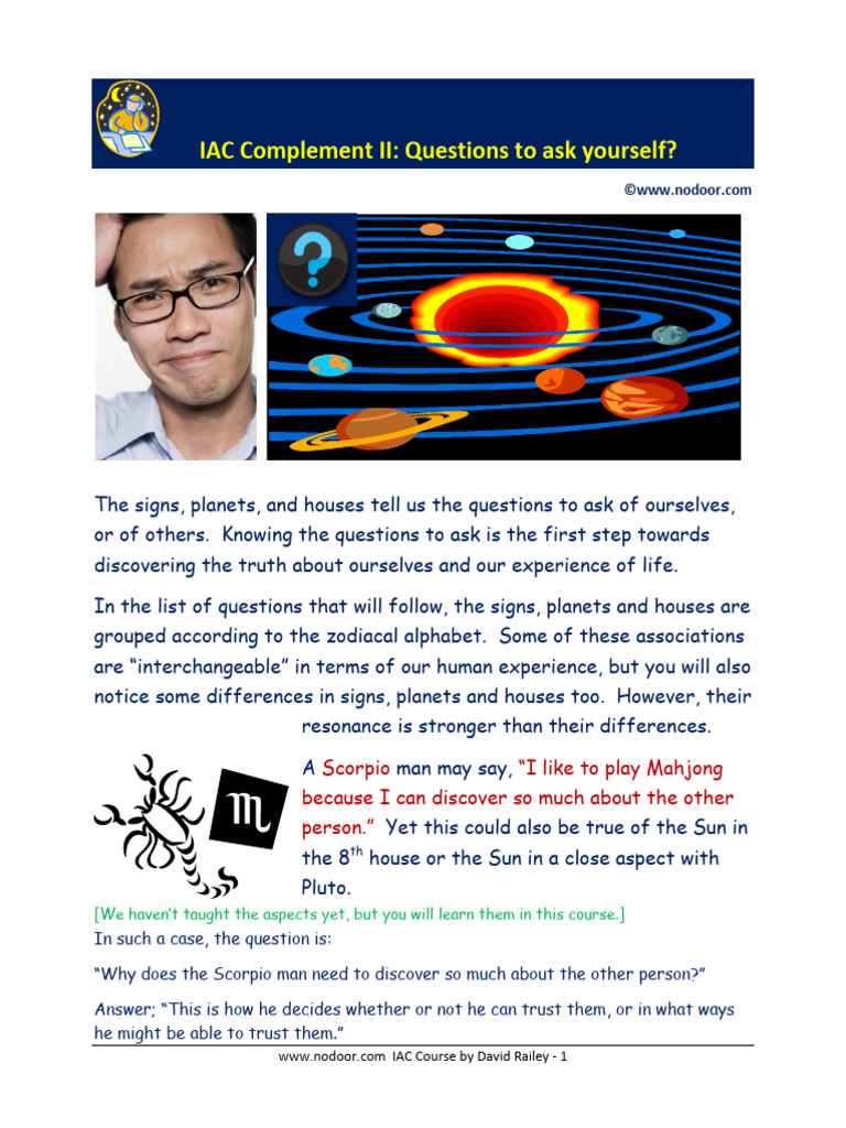 IAC Complement II Questions To Ask Yourself | PDF