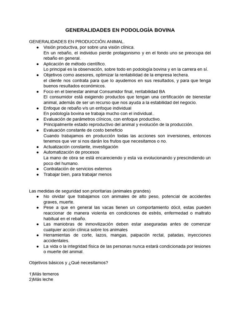 Generalidades en Podología Bovina - Documentos de Google | PDF
