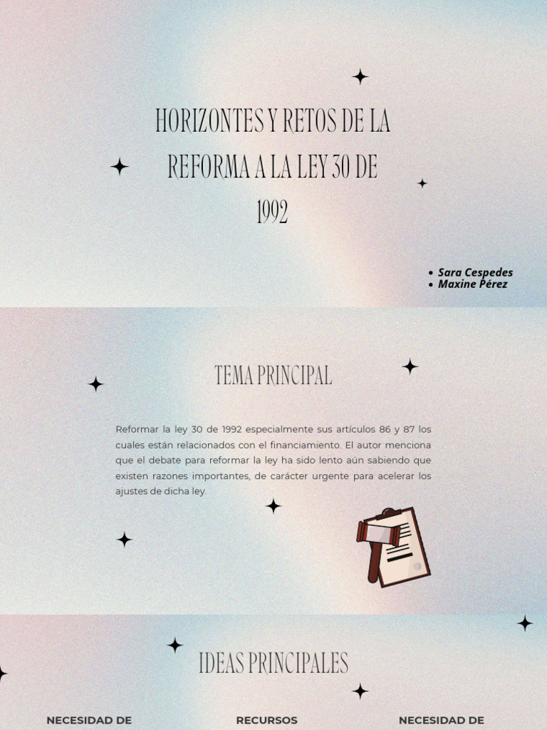Reforma Ley 30 de 1992 | PDF