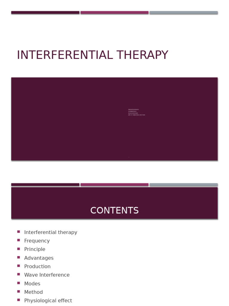 Interferential Therapy | PDF