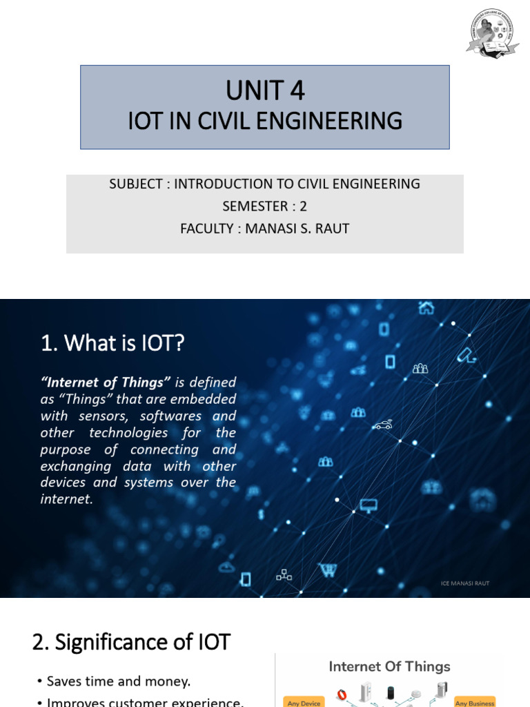Unit 4 Iot in Civil Engineering | PDF