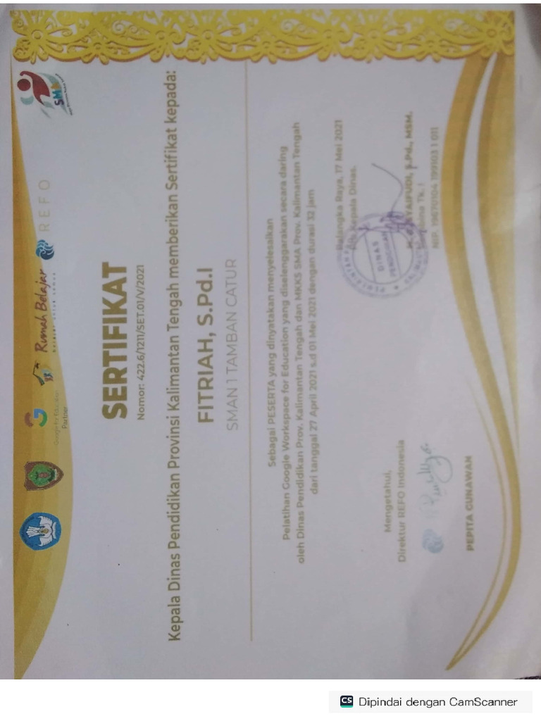 Sertifikat Google Workpace | PDF