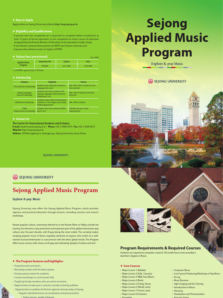 Sejong Applied Music Program English | PDF