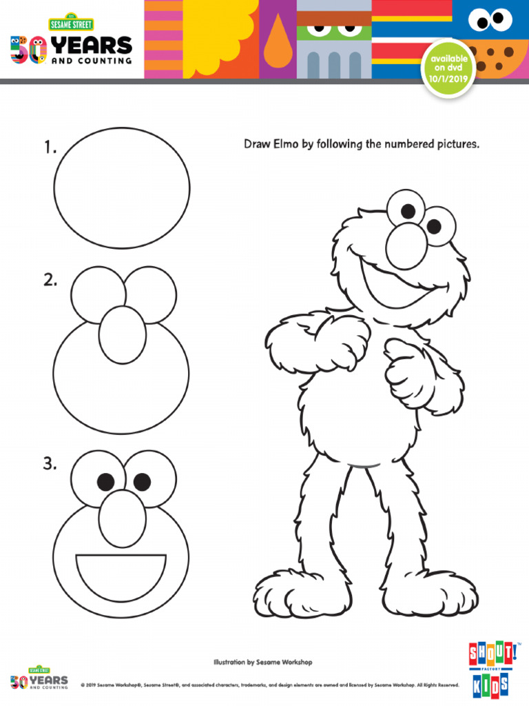 How To Draw Elmo | PDF