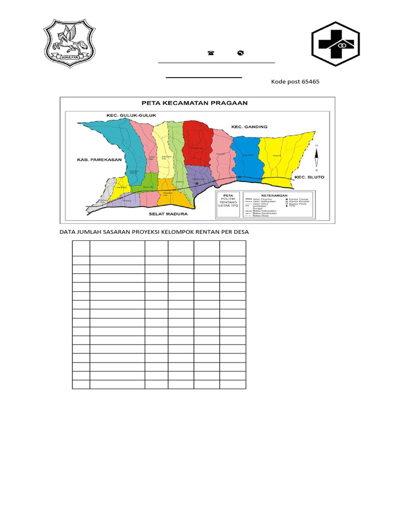 Peta Wilayah Puskesmas | PDF