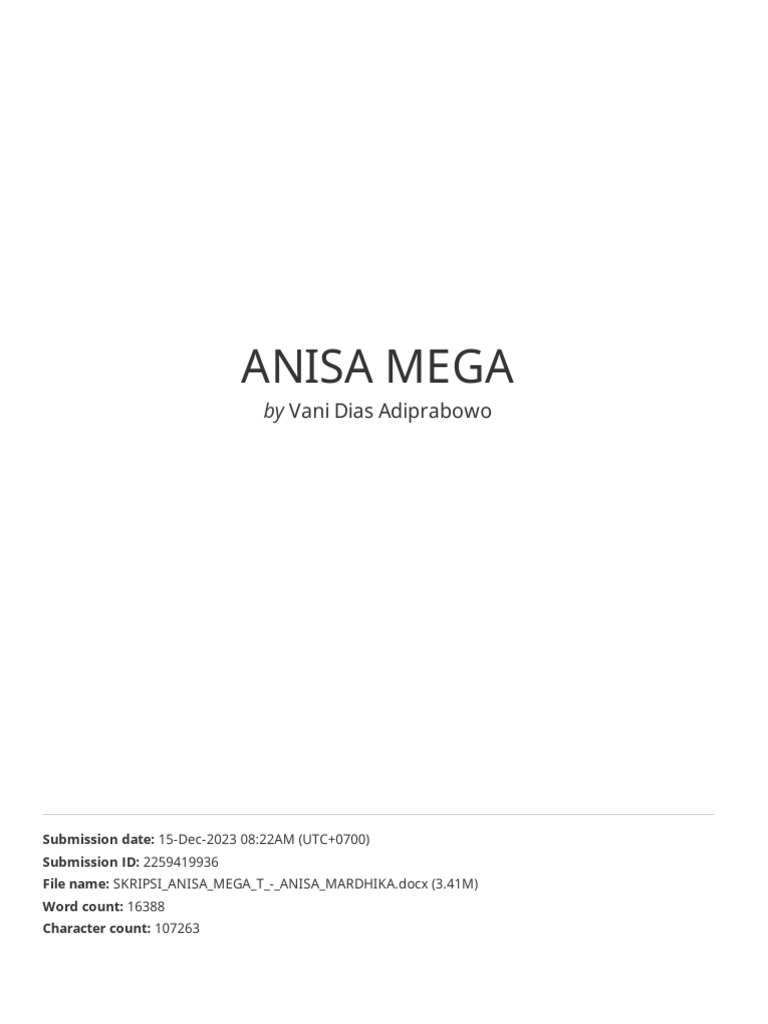 Revisi Anisa Mega | PDF