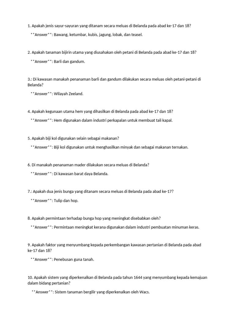 Latihan Soalan Struktur Bab 12-10 Soalan | PDF