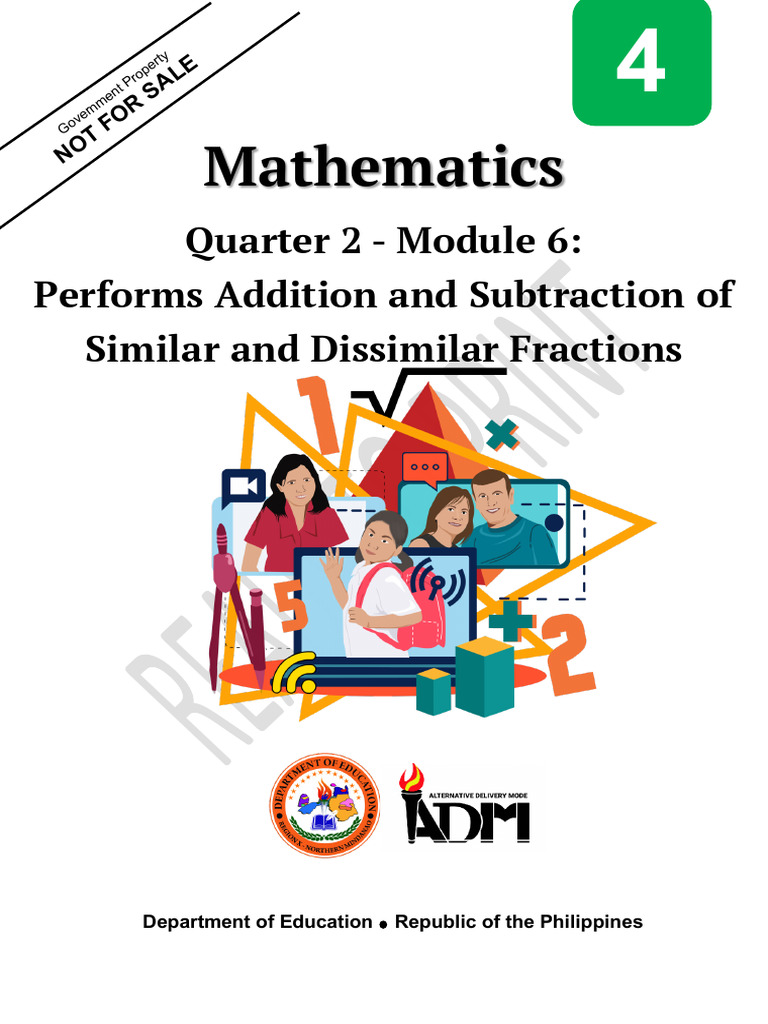 Math4 q2 Mod6 Addingandsubtractingdissimilarfraction v5 | PDF