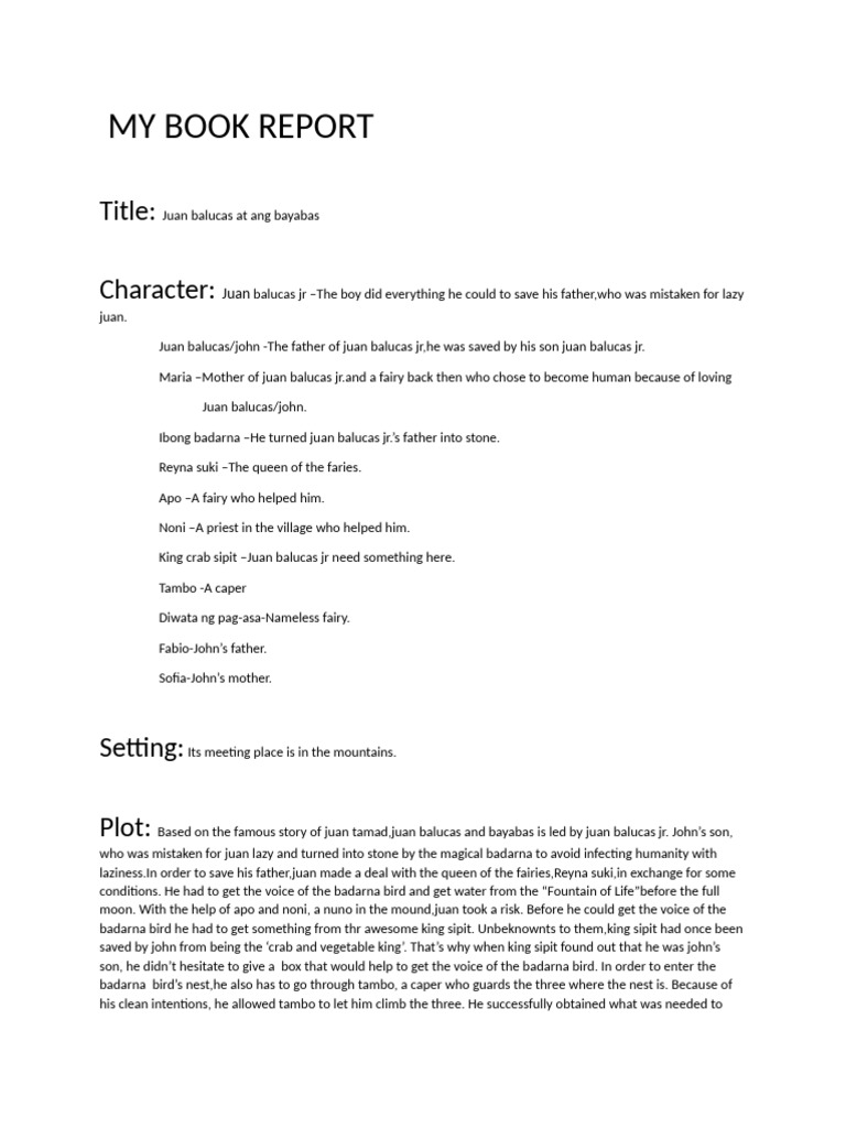 My Book Report Veejay | PDF