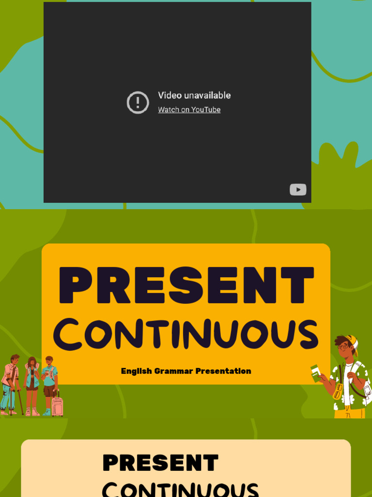 Present Continuous English Education | PDF
