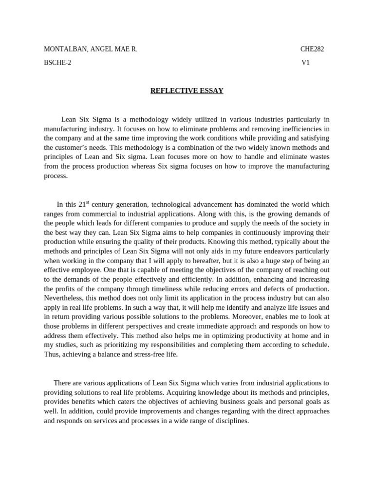 Reflective Essay | PDF
