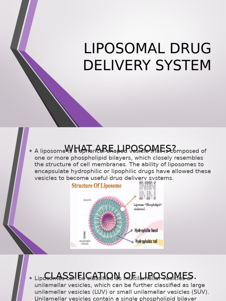 Liposomes Drug Delivery System | PDF