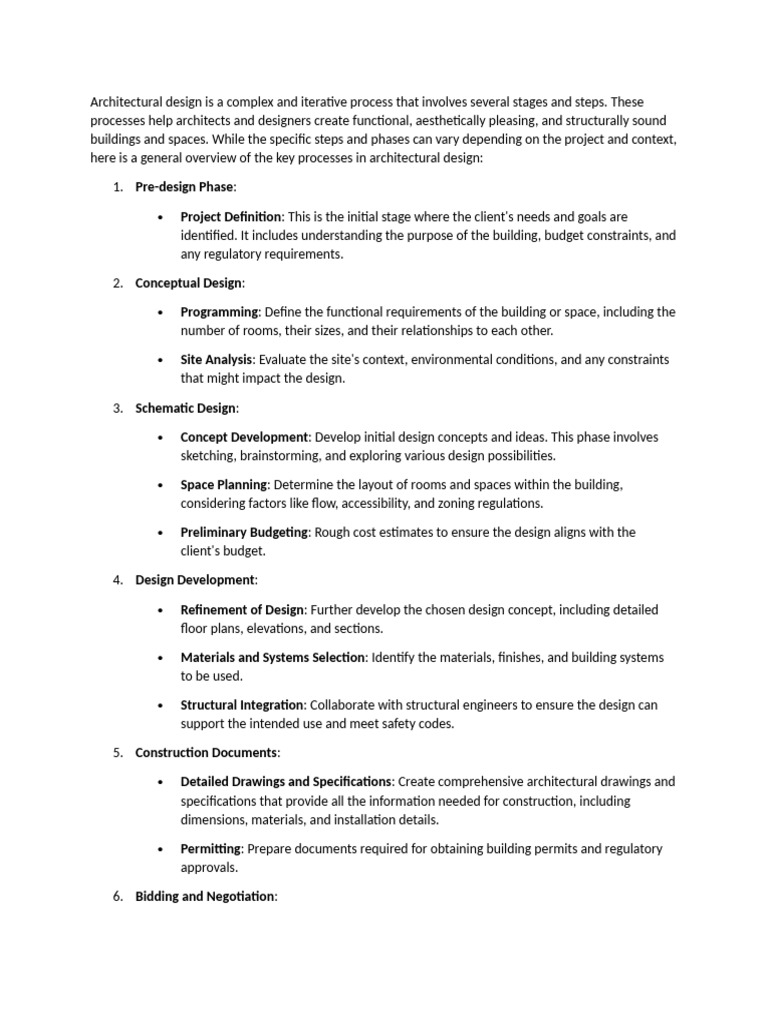 Architectural Design Is A Complex and Iterative Process That Involves ...