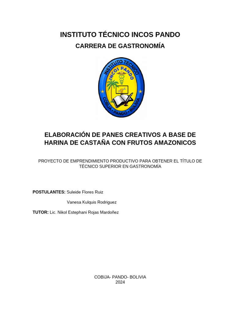 Instituto Técnico Incos Pando | PDF