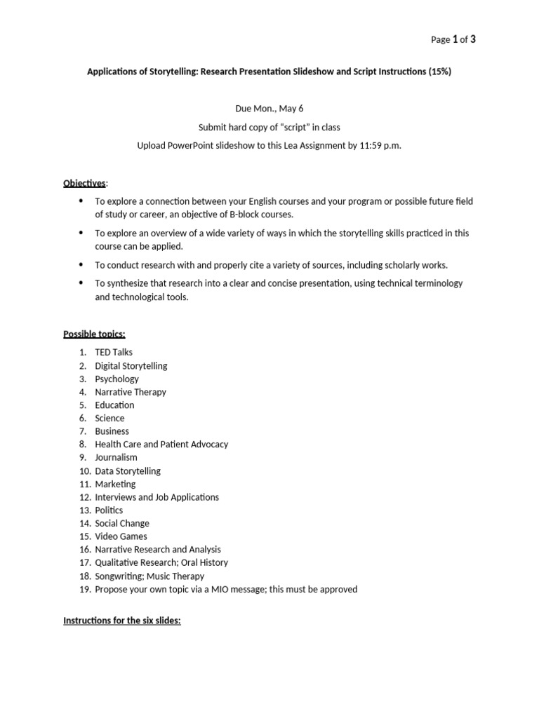 Research Slideshow and Script Instructions | PDF | Citation | Art Research Slideshow and Script Instructions | PDF | Citation | Art