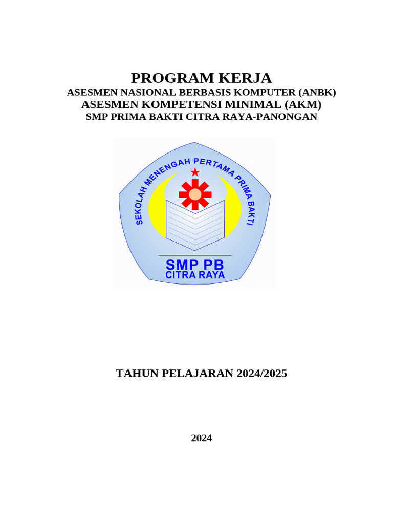 Program Kerja Anbk | PDF