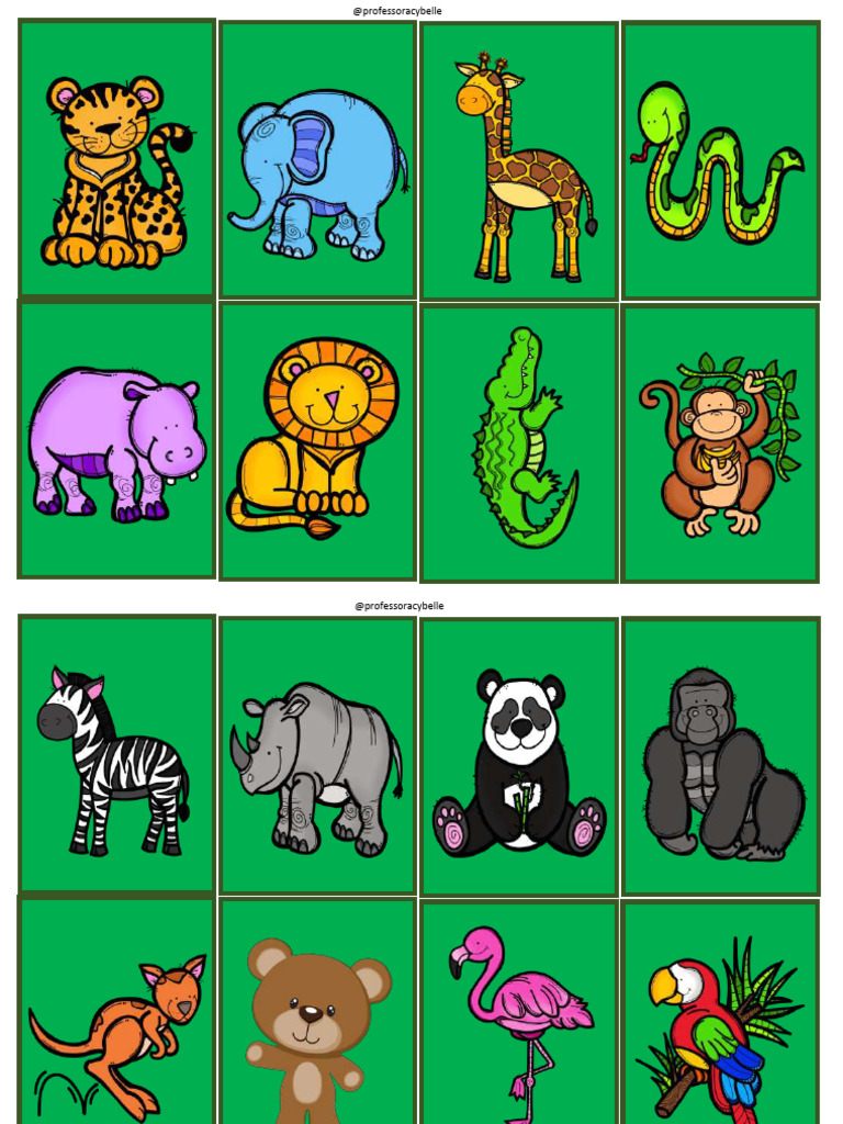 Jogo Da Memória Animais Selvagens | PDF
