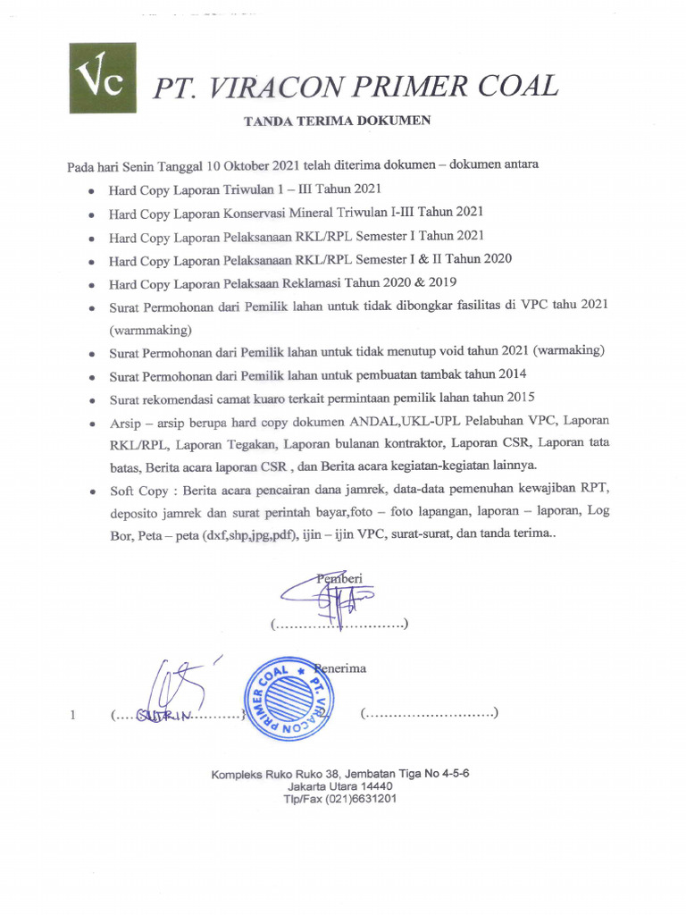 Tanda Terima | PDF