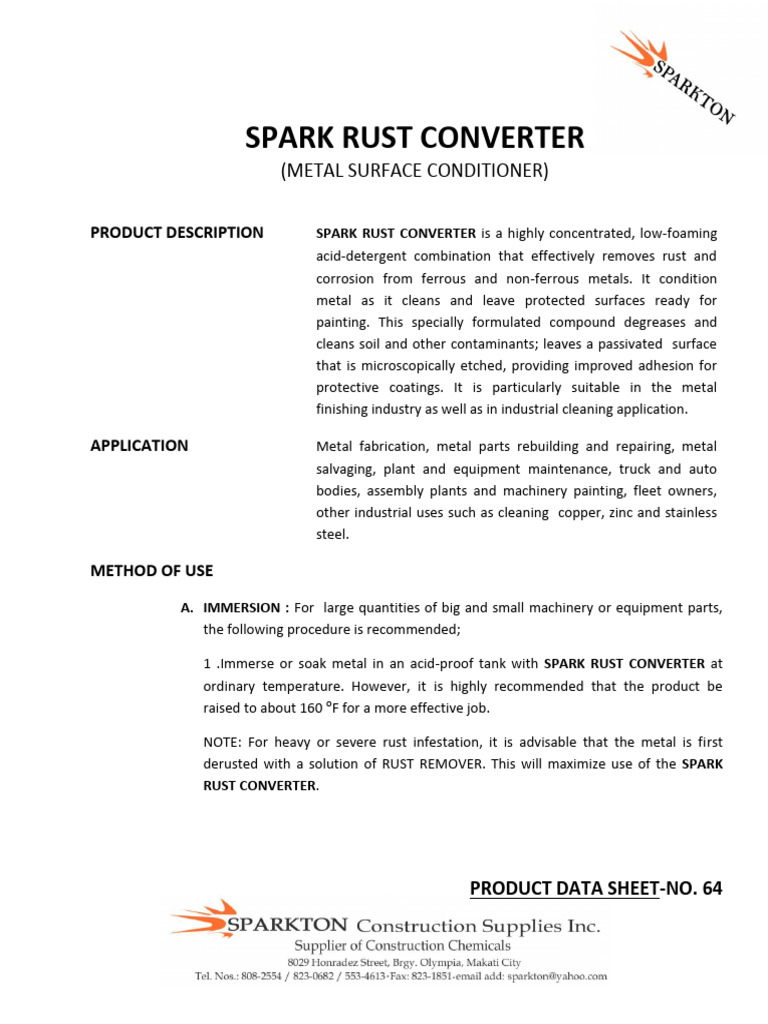 64 Spark Rust Converter | PDF
